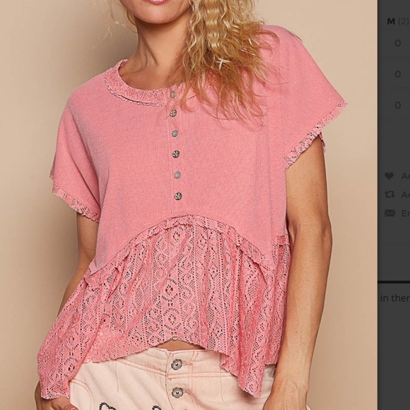 POL | Tops | Pol Yosemite Pol Relaxed Fit Thermal And Crochet Short ...